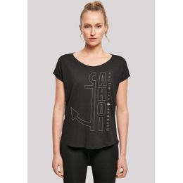 F4NT4STIC Damen T-Shirt "Ahoi Anker Outlines Knut & Jan Hamburg", schwarz, Gr. XS, Obermaterial: 100% Baumwolle, Shirts, Print