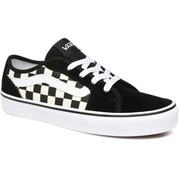 Vans Sneaker "Filmore Decon Checkerboard", Gr. 38,5, schwarz-weiß, Leder, Textil, bedruckt, mehrfarbig, Schuhe