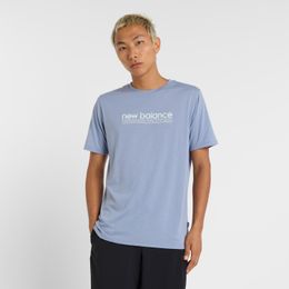 New Balance Damen Laufshirt "Heathertech Athletic Gear T-Shirt"dusk shower (485), Gr. M, Obermaterial: 65% Polyester, 35% Baumwolle, Shirts