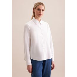 Seidensticker Damen Hemdbluse, wei&szlig;, Gr. 44, unifarben, 97% Baumwolle, 3% Elasthan, Blusen, 1/1 Kragen Uni