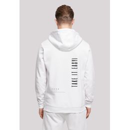F4NT4STIC Herren Kapuzenpullover "Take It Easy HOODIE UNISEX", wei&szlig;, Gr. L, Obermaterial: 50% Baumwolle, 50% Polyester, Pullover, Print