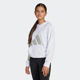 M&auml;dchen Kapuzensweatshirt "JG GLAM HD", wei&szlig;, Gr. 164, adidas Sportswear, Obermaterial: 55% Baumwolle, 36% Polyester, 9% Viskose, Sweatshirts