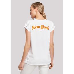 F4NT4STIC Damen T-Shirt "New York Orange SHORT SLEEVE TEE", weiß, Gr. XS, Obermaterial: 100% Baumwolle, Shirts, Print