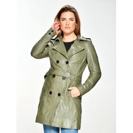 Maze Damen Langjacke "Culima", gr&uuml;n, Gr. XXL, Obermaterial: 100% Lammleder; Futter: 100% Polyester, Jacken
