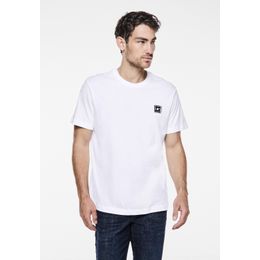 Street One MEN Herren T-Shirt, weiß, Gr. XL, unifarben, Web, 100% Baumwolle, Shirts, aus reiner Baumwolle