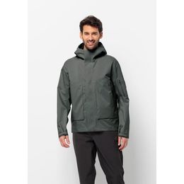 Jack Wolfskin Herren Regenjacke "WANDERMOOD 3L JKT M", grün, Gr. XL, OBERSTOFF 100% POLYESTER, Jacken