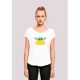 F4NT4STIC Damen T-Shirt "Star Wars The Mandalorian Baby Yoda", wei&szlig;, Gr. S, Obermaterial: 100% Baumwolle, Shirts, Print