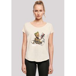 F4NT4STIC Damen T-Shirt "Marvel Guardians Of The Galaxy Vol2 Groot Tape", wei&szlig;, Gr. XS, Obermaterial: 100% Baumwolle, Shirts, Premium Qualit&auml;t