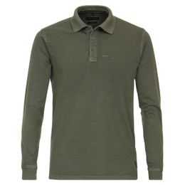 Casamoda Herren Langarm-Poloshirt "Casamoda Polo-Shirt Langarm uni", grün, Gr. M, 100% Baumwolle, Shirts