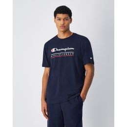 Champion Herren T-Shirt, blau, Gr. L, Obermaterial: 100% Baumwolle, Shirts