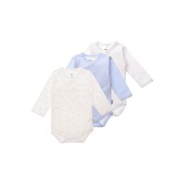 Liliput Jungen Wickelbody "Regenbogen", Gr. 44, wei&szlig;, 100% Baumwolle, bedruckt, Bodys, im praktischen 3er-Pack