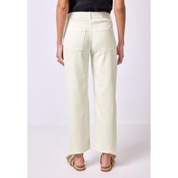 Damen Comfort-fit-Jeans, wei&szlig;, Gr. 32, STREET ONE STUDIO, unifarben, Jeans, 58% Lyocell, 40% Baumwolle, 2% Elasthan, Jeans, Middle Waist