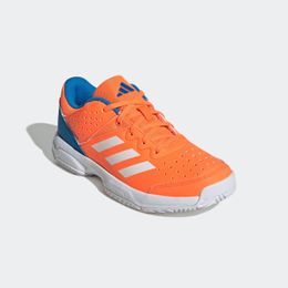 Mädchen Hallenschuh "COURT STABIL", adidas Performance, Gr. 38, weiß, Synthetik, Textil, Schuhe, geeignet für jeden Hallensport