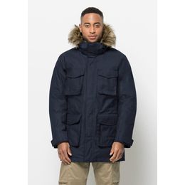Jack Wolfskin Herren Funktionsparka "WINTERFROST DOWN PARKA M", blau, Gr. L, OBERSTOFF 76% BAUMWOLLE, 24% POLYESTER FUTTER 100% POLYESTER 1. FÜLLUNG