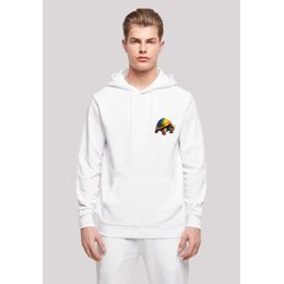 F4NT4STIC Herren Kapuzenpullover "Rainbow Turtle HOODIE UNISEX", wei&szlig;, Gr. XS, Obermaterial: 50% Baumwolle, 50% Polyester, Pullover, Print