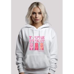 F4NT4STIC Damen Kapuzenpullover "Valentinstag You're Sweet Gummy Bears", weiß, Gr. XXL, Obermaterial: 65% Baumwolle, 35% Polyester, Pullover, Premium