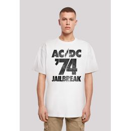 F4NT4STIC Damen T-Shirt "ACDC Rock Band Shirt Jailbreak 74", weiß, Gr. 5XL, Obermaterial: 100% Baumwolle, Shirts, Print