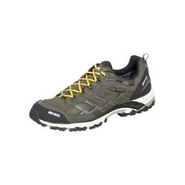 Meindl Herren Wanderschuh "Meindl Caribe GORE-TEX oliv/mais", Gr. 44, gr&uuml;n, Veloursleder, Schuhe, GORE-TEX &ndash; Winddicht, wasserdicht und atmungsaktiv