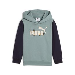 Puma Mädchen Kapuzensweatshirt "SANDY ADVENTURES HOODIE TR PS", grün, Gr. 116, colorblocking, Sweatware, Obermaterial: 68% Baumwolle, 32% Polyester,
