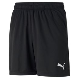 Puma Kinder Trainingsshorts "TEAMRISE TRAINING SHORTS JR", schwarz-weiß, Gr. 164, unifarben, Interlock, Obermaterial: 100% Polyester, Hosen
