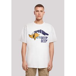 F4NT4STIC Herren T-Shirt "Looney Tunes Roadrunner Beep Beep", wei&szlig;, Gr. S, Obermaterial: 100% Baumwolle, Shirts, Print