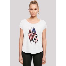F4NT4STIC Damen T-Shirt "Superhelden Avengers Captain America", wei&szlig;, Gr. S, Obermaterial: 100% Baumwolle, Shirts, Damen,Premium