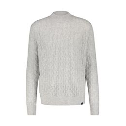 Lerros Herren Strickpullover "Lerros Cable-Strickpullover mit Turtleneck", wei&szlig;, Gr. XL, 88% Schurwolle, 12% Kaschmir, Pullover