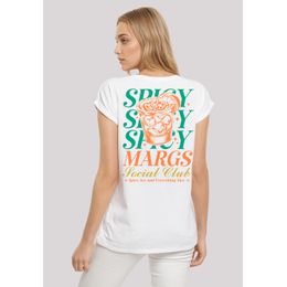 F4NT4STIC Damen T-Shirt "Spicy Margarita Social Club", wei&szlig;, Gr. M, Obermaterial: 100% Baumwolle, Shirts, Premium Qualit&auml;t