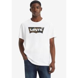 Levi's LEVI'S Damen T-Shirt "Batwing Logo Tee", wei&szlig;, Gr. L, bedruckt, Jersey, Obermaterial: 100% Baumwolle, Shirts, mit Logo-Front-Print