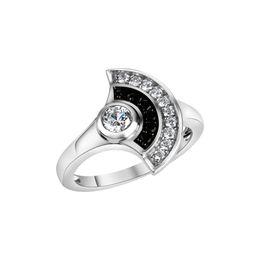 Vivance Damen Fingerring "925-Sterling Silber rhodiniert Zirkonia", 060 (19,1), Silber 925 (Sterlingsilber), wei&szlig;, Silber 925 (Sterlingsilber),