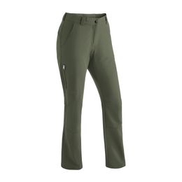 Maier Sports Damen Funktionshose "Helga", grün, Gr. 38, 91% Polyester, 9% Elasthan, Hosen, warme Damen Outdoorhose, robuste Wanderhose, Regular Fit