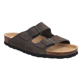 Rohde Herren Pantolette "GRADO", Gr. 42, grün, Veloursleder, Schuhe, Sommerschuh, Hausschuh, Schlappen, Strandschuh mit Softfußbett