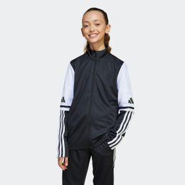 Mädchen Trainingsjacke "SQ25 TR JKT Y", schwarz-weiß, Gr. 176, adidas Performance, Obermaterial: 100% Polyester, Jacken