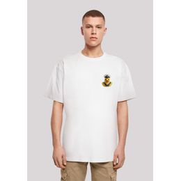 F4NT4STIC Damen T-Shirt "Rubber Duck Captain OVERSIZE TEE", wei&szlig;, Gr. L, Obermaterial: 100% Baumwolle, Shirts, Print