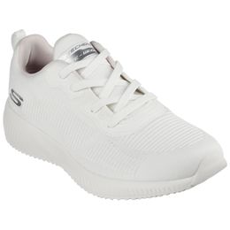Skechers Herren Sneaker "Skechers SQUAD", Gr. 41, weiß, Lederimitat, Textil, Schuhe, für Maschinenwäsche geeignet, Freizeitschuh, Halbschuh,
