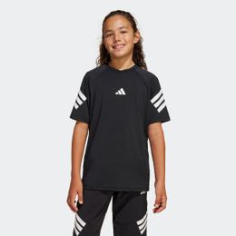 Jungen T-Shirt "J NXT TEE", schwarz-weiß, Gr. 116, adidas Sportswear, Obermaterial: 88% Polyester, 12% Elasthan, Shirts