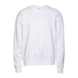 Herren Sweatshirt, wei&szlig;, Gr. XXL, Fruit of the Loom, angeraute Sweatware, Obermaterial: 80% Baumwolle, 20% Polyester, Sweatshirts, im unifarbenen