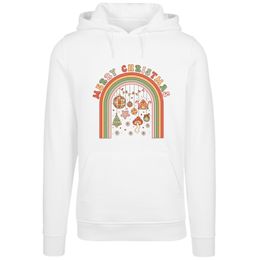 F4NT4STIC Damen Kapuzenpullover "Merry Christmas Cozy Vibes", wei&szlig;, Gr. M, Obermaterial: 65% Baumwolle, 35% Polyester, Pullover, Premium Qualit&auml;t