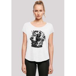 F4NT4STIC Damen T-Shirt "Basketball Splash Sport LONG", wei&szlig;, Gr. S, Obermaterial: 100% Baumwolle, Shirts, Print