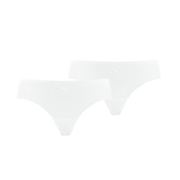 Puma Damen String "Puma WOMEN SEAMLESS STRING", Gr. L, wei&szlig;, Microtouch, Obermaterial: 83% Polyamid, 17% Elasthan, unifarben, Unterhosen, Mit extra