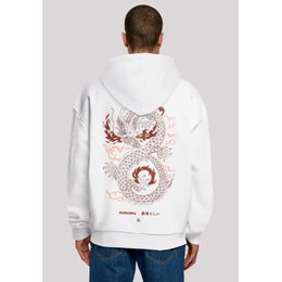 F4NT4STIC Herren Kapuzenpullover "Drache Feuer Japan", wei&szlig;, Gr. L, Obermaterial: 100% Baumwolle, Pullover, Print
