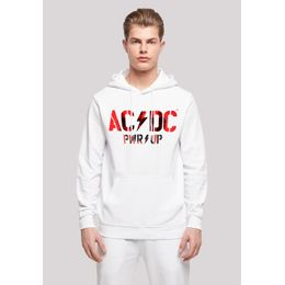 F4NT4STIC Herren Kapuzenpullover "ACDC Rock Band PWRUP Photo Logo", wei&szlig;, Gr. XS, Obermaterial: 50% Baumwolle, 50% Polyester, Pullover, Print