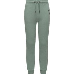 Ragwear Jungen Jogginghose "Barsy", grün, Basic, Gr. 146, Sweatware, 70% Baumwolle, 30% Polyester (recycelt), Hosen, Jungen Sweathose mit Kordelzug