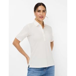 Brax Damen Poloshirt "Style CLEO", weiß, Gr. 42, 97% Baumwolle, 3% Elasthan, Shirts