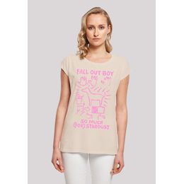 F4NT4STIC Damen T-Shirt "Fall Out Boy Pink Dog So Much Stardust", wei&szlig;, Gr. XXXL, Obermaterial: 100% Baumwolle, Shirts, Premium Qualit&auml;t