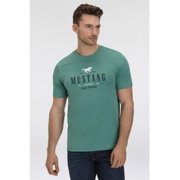 Mustang Herren T-Shirt "Style Alex C Print", grün, Gr. XXXL, Jersey, Obermaterial: 100% Baumwolle, Shirts