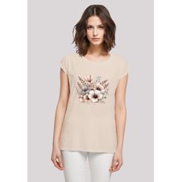 F4NT4STIC Damen T-Shirt "Blumenstrau&szlig; Boho", wei&szlig;, Gr. M, Obermaterial: 100% Baumwolle, Shirts, Premium Qualit&auml;t