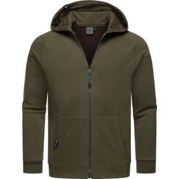 Ragwear Herren Kapuzensweatjacke "Zenway", grün, Basic, Gr. XXL, Sweatware, Obermaterial: 70% Baumwolle, 30% Polyester, Sweatjacken, Herren Basic
