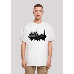 F4NT4STIC Damen T-Shirt "Cities Collection - Hamburg skyline", wei&szlig;, Gr. M, Obermaterial: 100% Baumwolle, Shirts, Print
