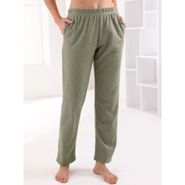 Plantier Damen Homewearpants, Gr. 18, grün, 50% Baumwolle, 50% Polyester, unifarben, Hosen